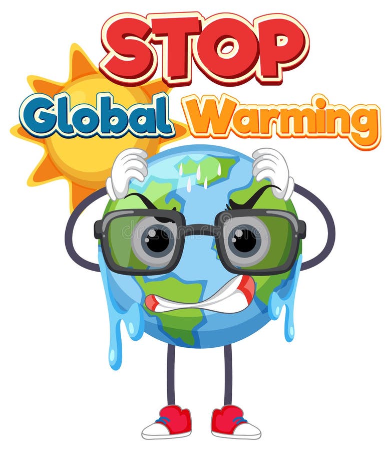 Stop Global Warming Vector Concept Stock Vector - Illustration of ...