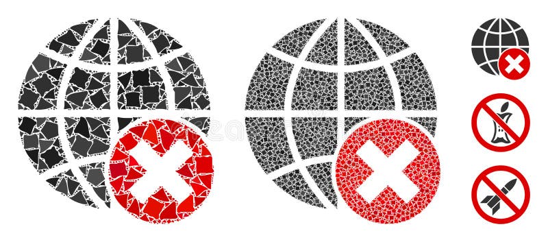 Stop Globalization Composition Icon of Inequal Elements Stock Vector ...