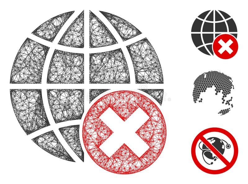 Stop Globalization Polygonal Web Vector Mesh Illustration Stock ...