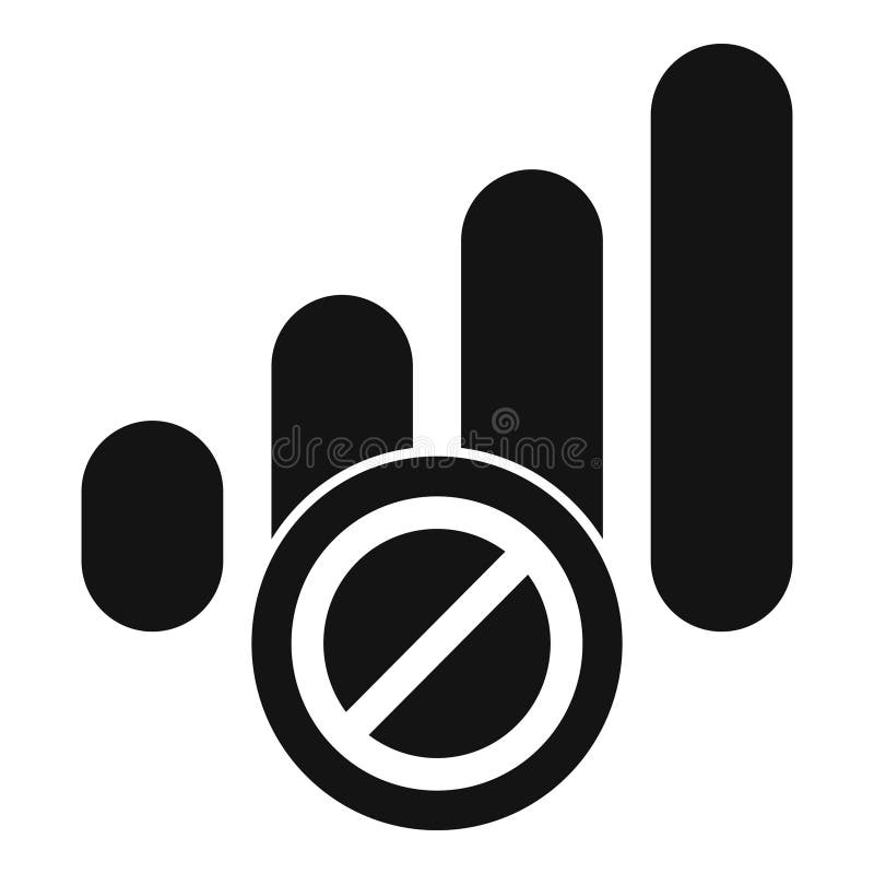 Stop Growing Bar Chart Icon, Simple Style Stock Vector - Illustration ...