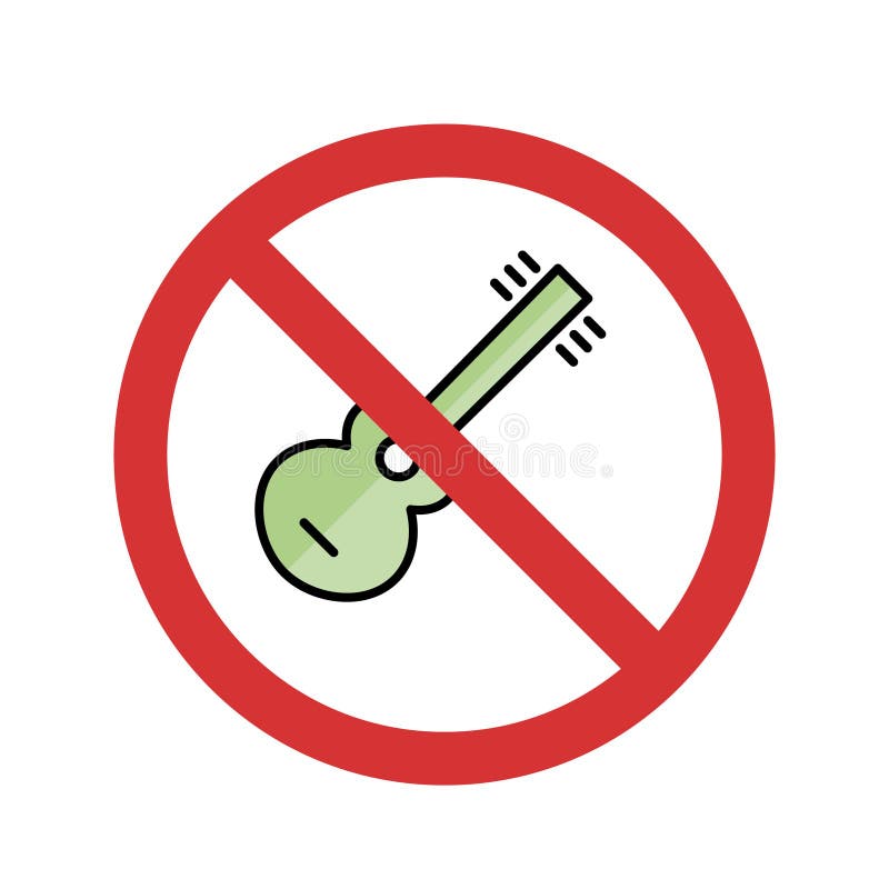 Stop Guitar Isolated Vector Icon Which Can Easily Modify or Edit Stock ...