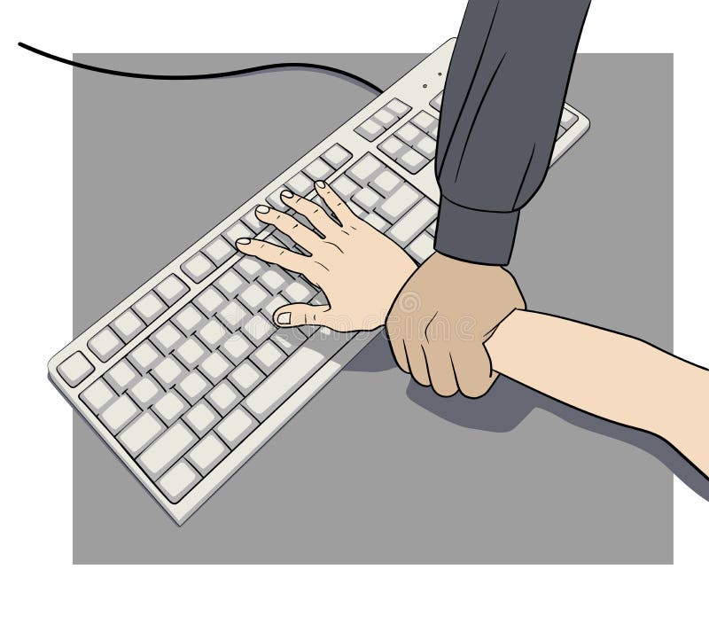 Stop the hacker stock vector. Illustration of prevent - 45283308