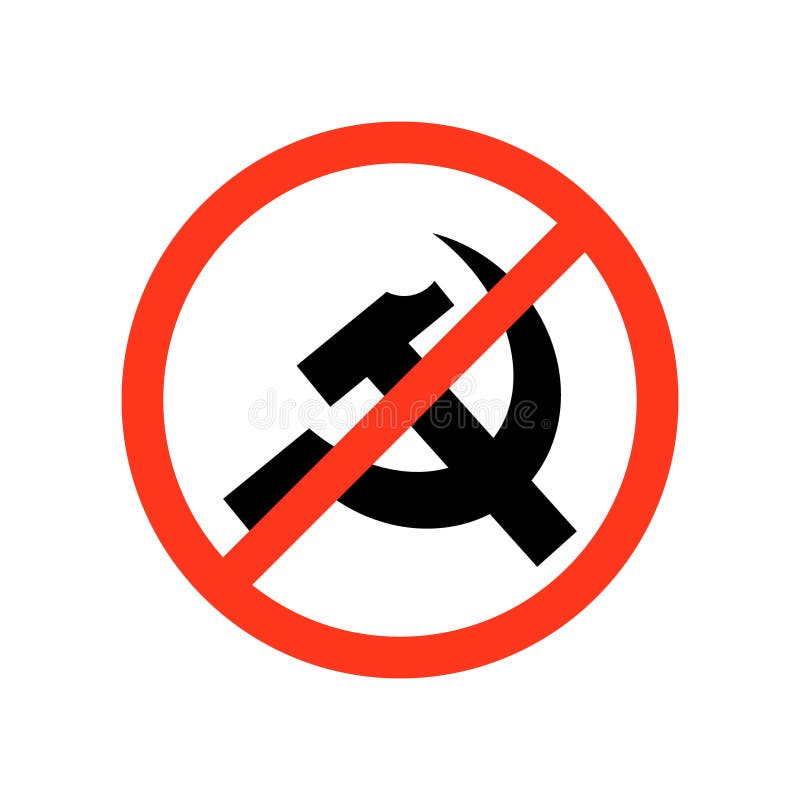 Stop Hammer and Sickle Isolated on White Background Stock Vector ...