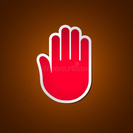 Stop hand stock vector. Illustration of badge, editable - 29004933