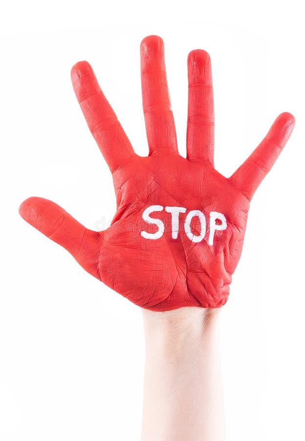 Stop Hand stock image. Image of forbidden, stop, gesture - 38413255