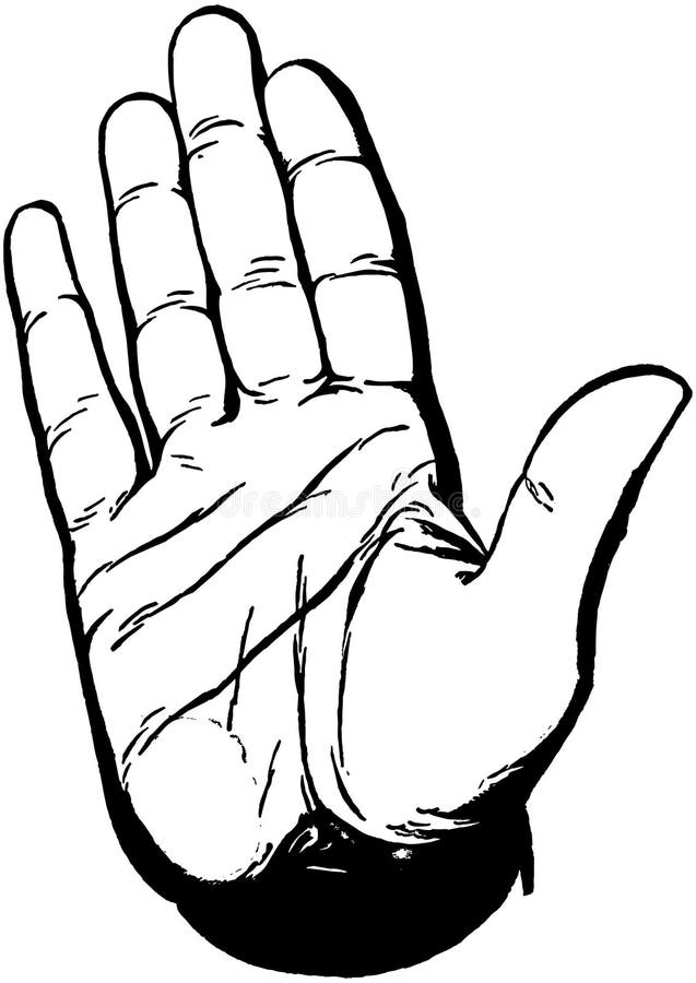 Stop Hand stock vector. Illustration of clip, forties - 42094669