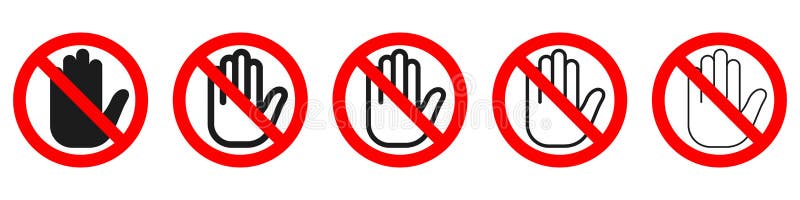 Hand Forbidden Sign. Stop Hand Sign Isolated Stock Illustration ... Hand Forbidden Sign. Stop Hand Sign Isolated Stock Illustration ...
