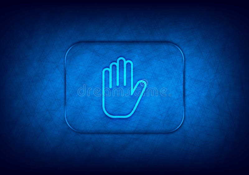 Stop Hand Icon Abstract Digital Design Blue Background Stock ...