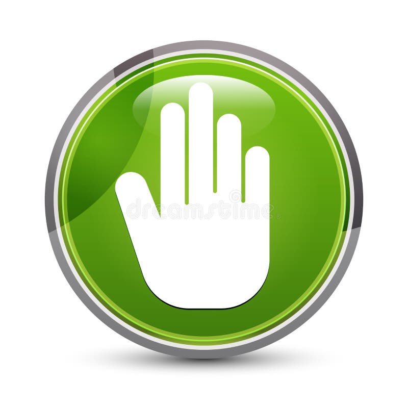 Stop Hand Icon Metallic Grunge Abstract Red Round Button Illustration ...