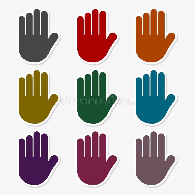 Hand Forbidden Sign. Blocking Sign with Hand Icon. Stop Sign. No Entry ... Hand Forbidden Sign. Blocking Sign with Hand Icon. Stop Sign. No Entry ...