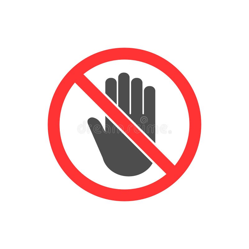 Stop Hand Icon. Stop Sign. Vector Illustration Flat Design Stock ...