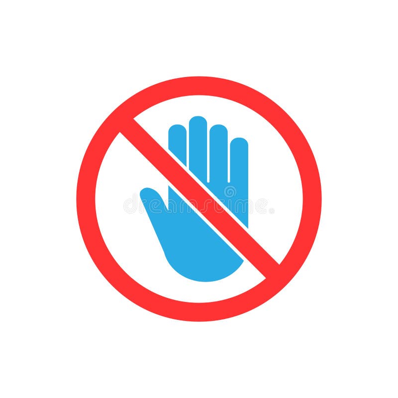 Stop Hand Icon. Stop Sign. Vector Illustration Flat Design Stock ...