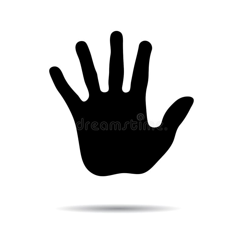 Stop hand Icon Vector stock vector. Illustration of background - 94569820