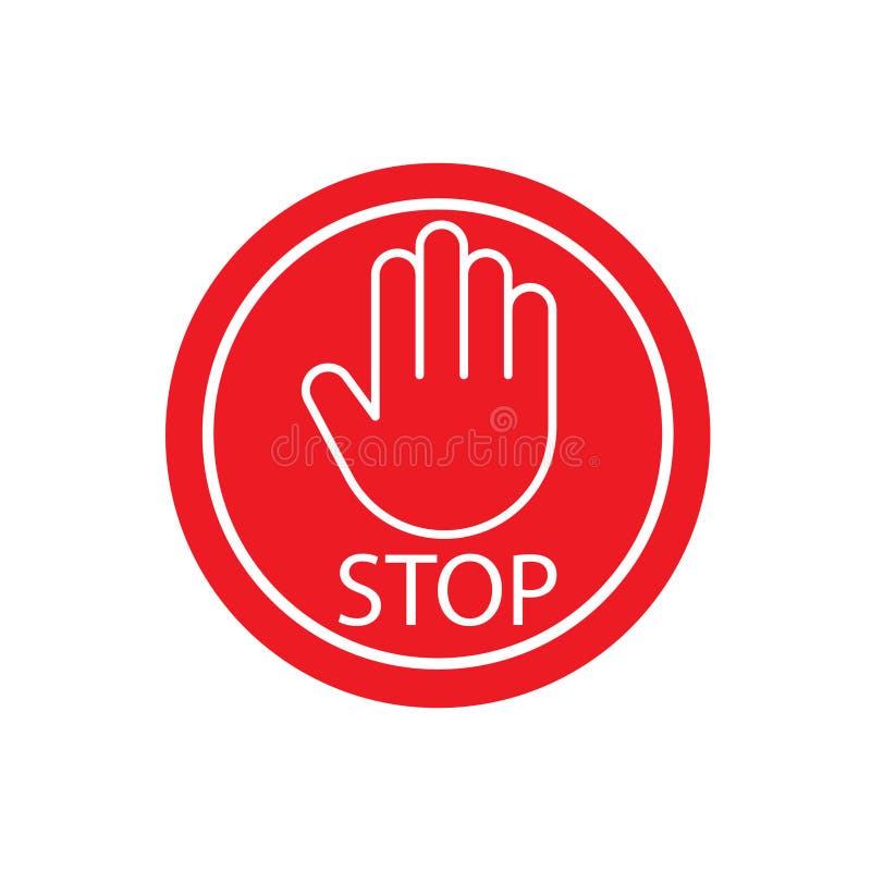 Stop Hand Icon Vector. Do Not Touch Illustration Sign. Hand Forbidden ...