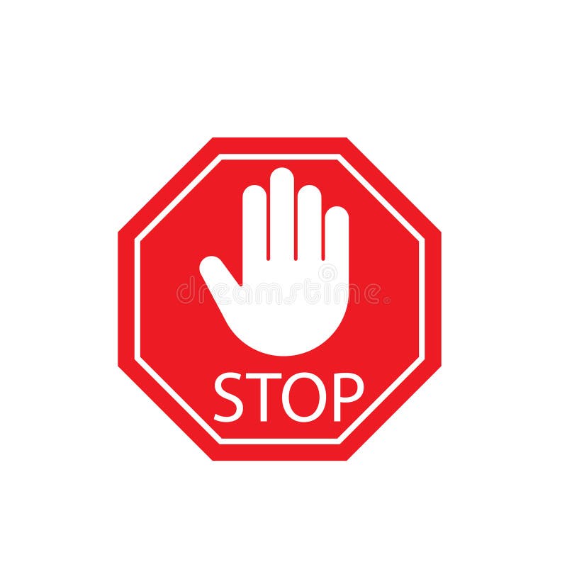 Stop Hand Icon Vector. Do Not Touch Illustration Sign. Hand Forbidden ...