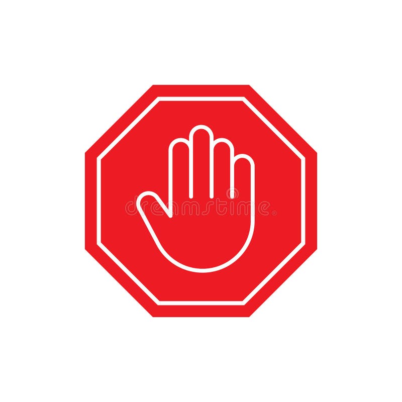 Stop Hand Icon Vector. Do Not Touch Illustration Sign. Hand Forbidden ...