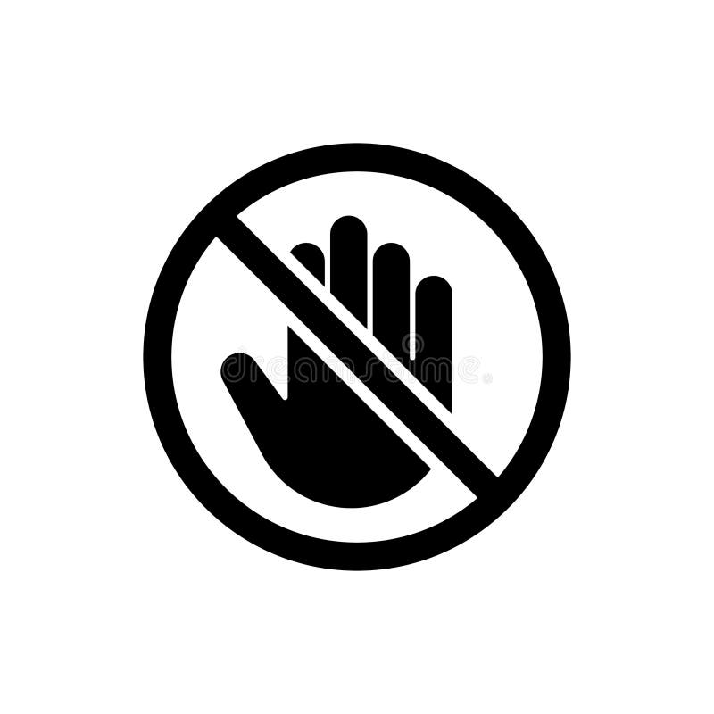 Stop Hand Icon Vector. Do Not Touch Illustration Sign. Hand Forbidden ...
