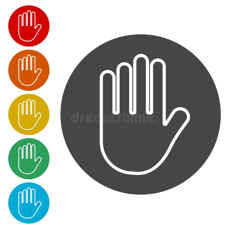 Stop Hand Icon, Hand Sign Icon, No Entry or Stop Symbol Stock Vector ... Stop Hand Icon, Hand Sign Icon, No Entry or Stop Symbol Stock Vector ...