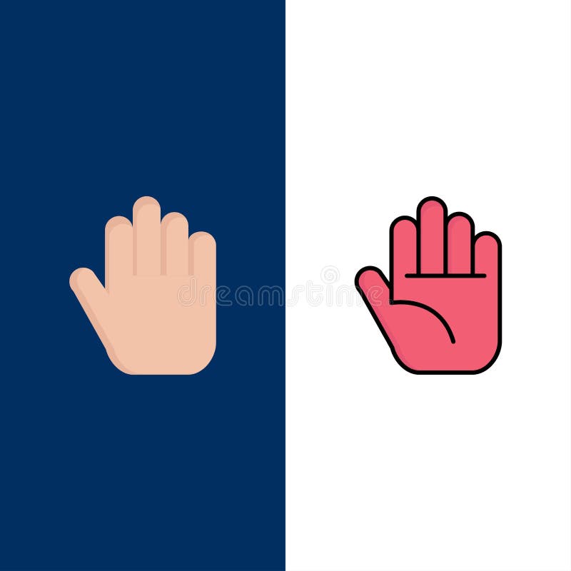 Hand Pictogram Set Stop No Stock Illustrations – 497 Hand Pictogram Set ...