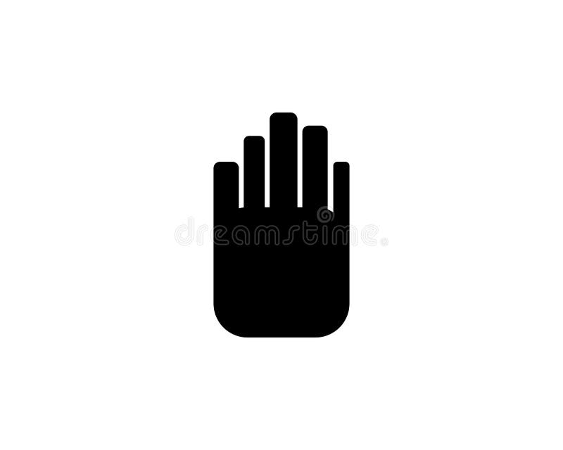Stop Hand Logo Vector stock vector. Illustration of vector - 134777169
