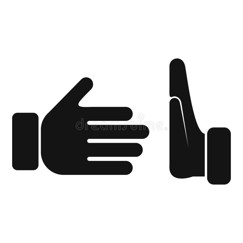 Stop Hand Shake Icon Simple Vector. Avoid Contact Stock Illustration ...