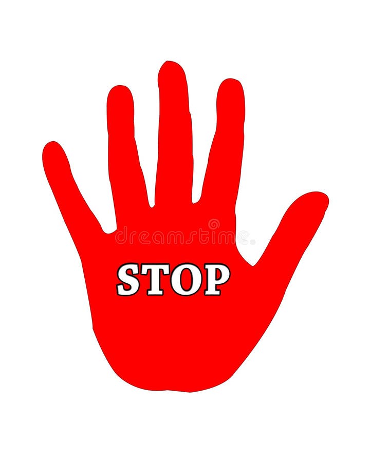 Stop hand sign stock illustration. Illustration of negative - 11255989
