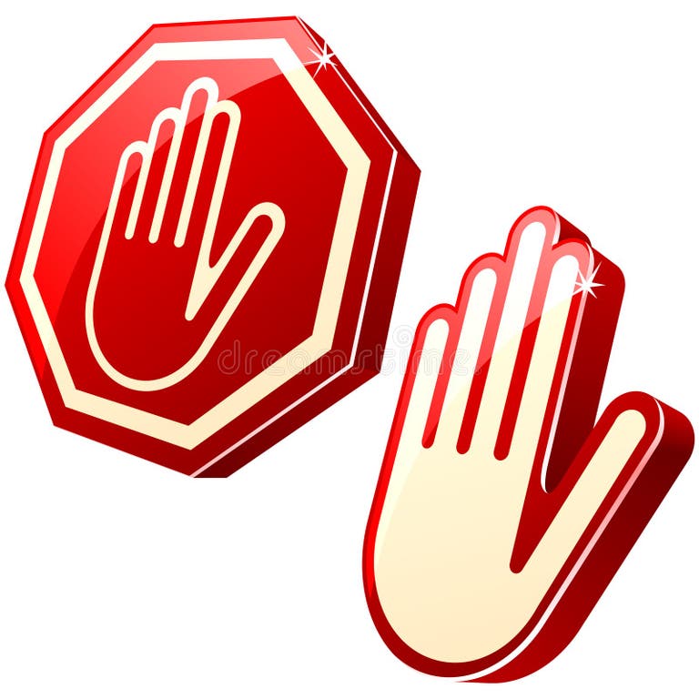 Stop Hand Signal Stock Illustrations – 6,142 Stop Hand Signal Stock ...