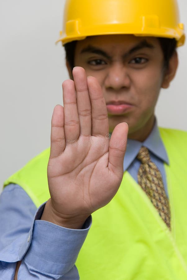Stop hand sign by foreman stock image. Image of halt - 10708813