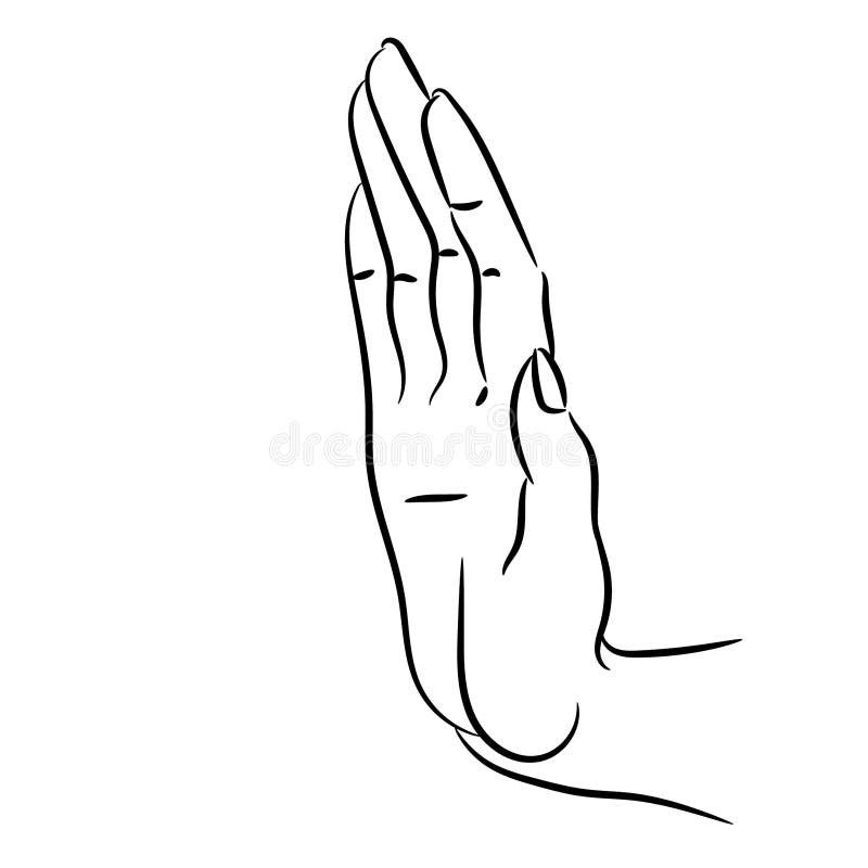 Stop Hand Sign Vector Illustration by Crafteroks Stock Vector ...