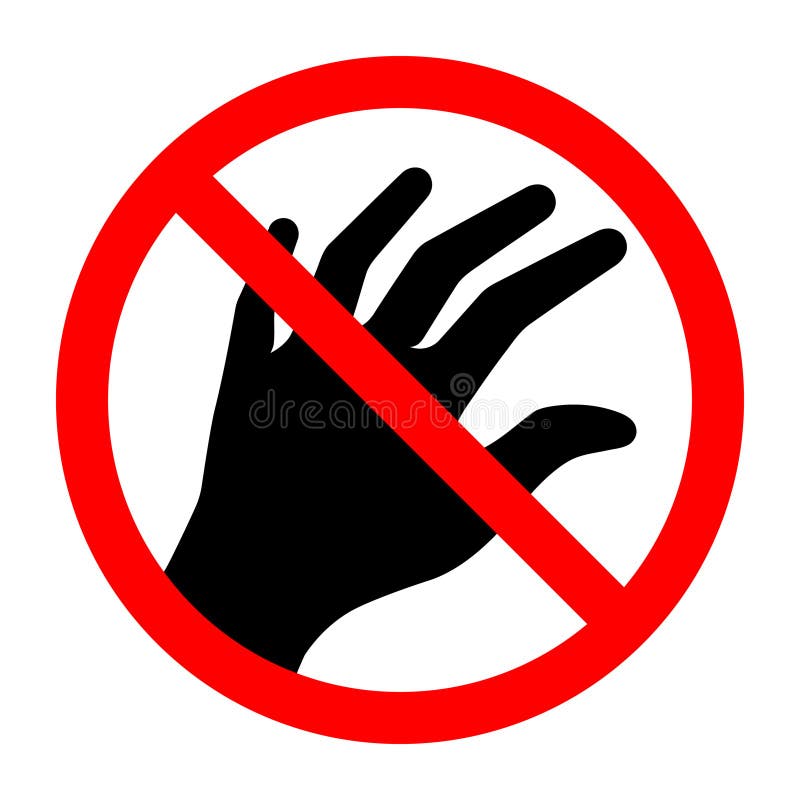 Do Not Touch, Warning Sign. Vector Illustration Stock Illustration ...