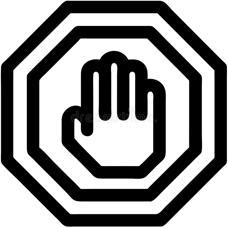 Stop Hand Symbol Vector Graphic for Signs and Safety Designs Stock ...