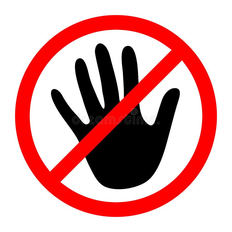 Do Not Touch, Warning Sign. Vector Illustration Stock Illustration ...