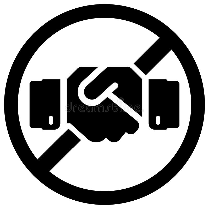 Stop Handshake Icon stock illustration. Illustration of sign - 330671291