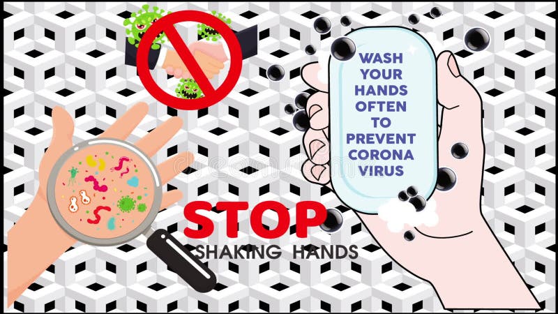 Stop Handshake To Prevent Germs Spread Stock Footage - Video of ...
