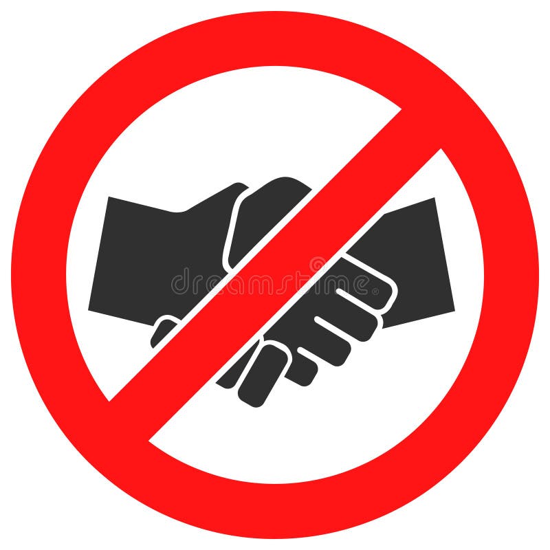 Stop Handshake Vector Icon Flat Illustration Stock Vector ...