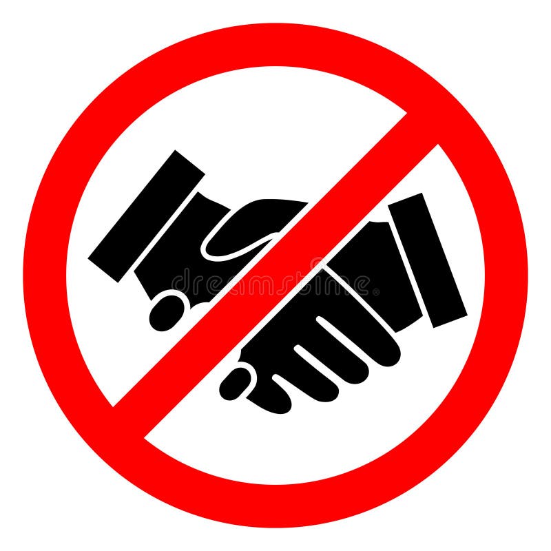 Stop Handshakes Vector Icon Illustration Stock Vector - Illustration of ...