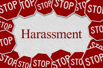 Stop Harassment message stock photo. Image of road, abuse - 308240514