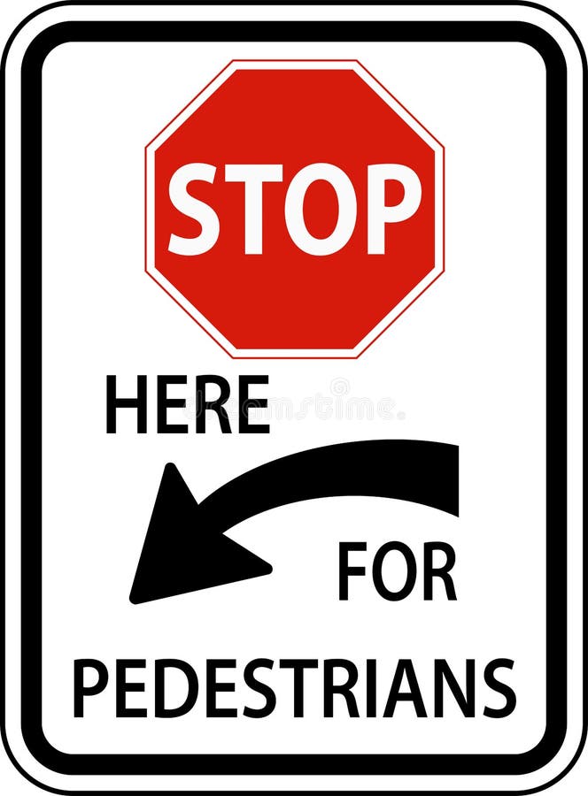 Stop Here on Red Sign on White Background Stock Vector - Illustration ...