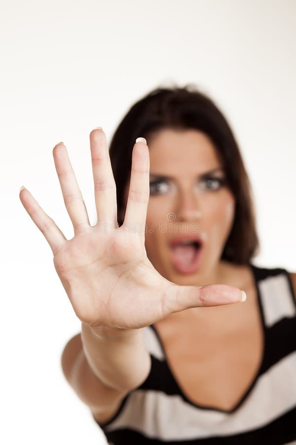 Stop here stock photo. Image of person, gesturing, shout - 60311842