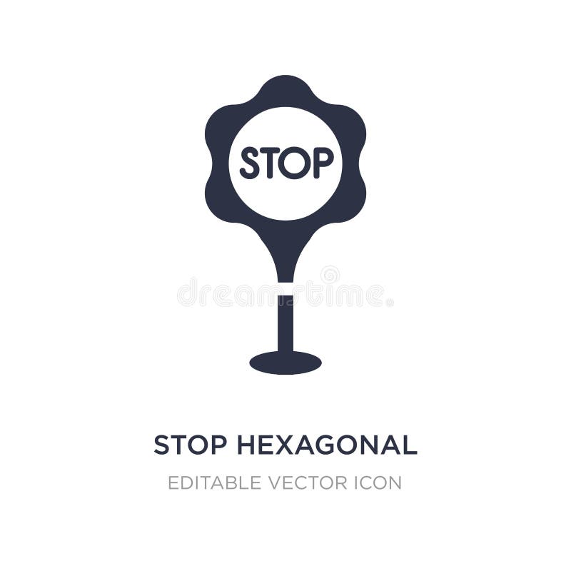 Stop Hexagonal Icon on White Background. Simple Element Illustration ...