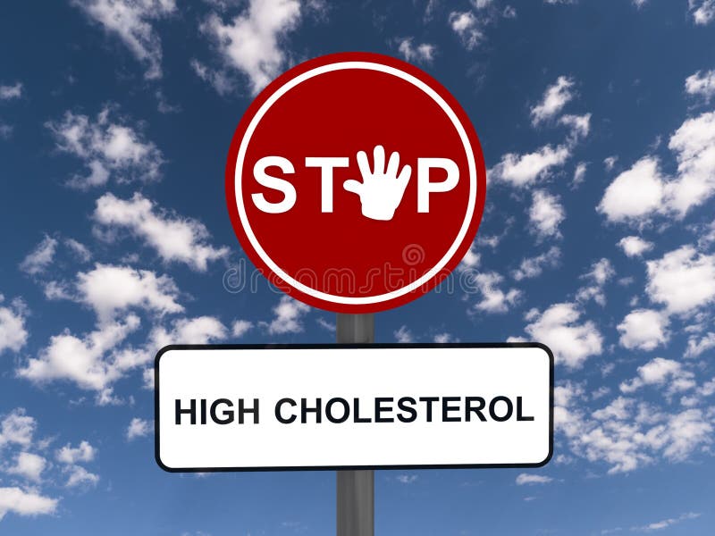 Stop high cholesterol sign stock image. Image of health - 37411013