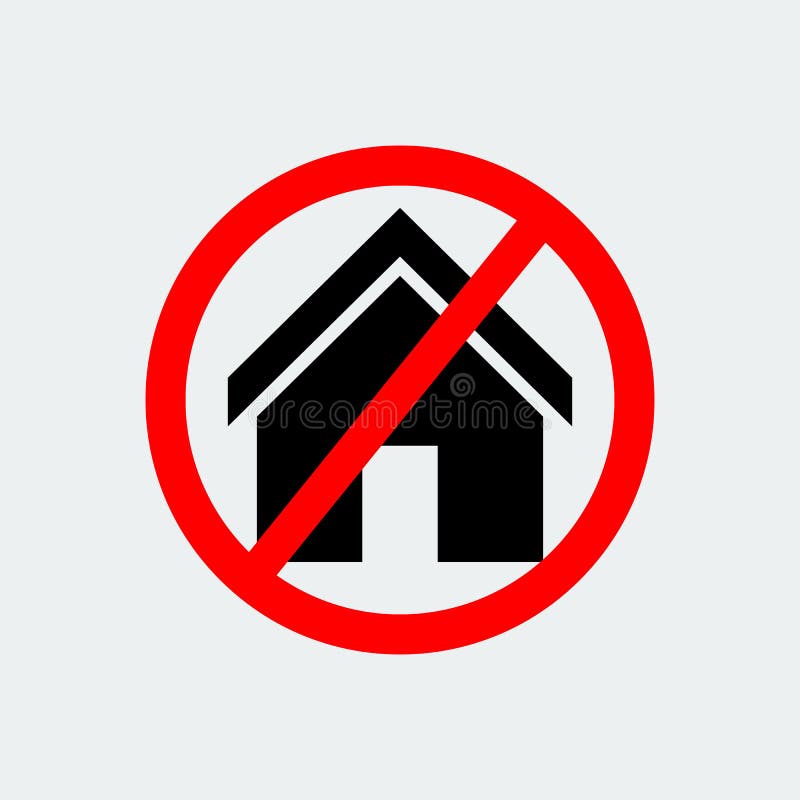 Stop House Building Icon.Vector Illustration Stock Vector ...