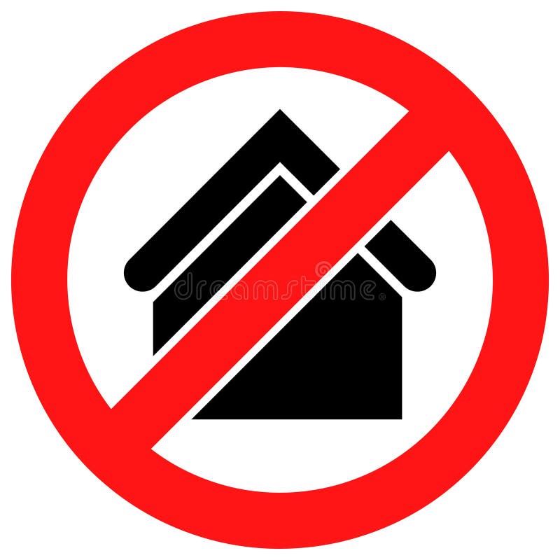 Stop House Building Icon.Vector Illustration Stock Vector ...