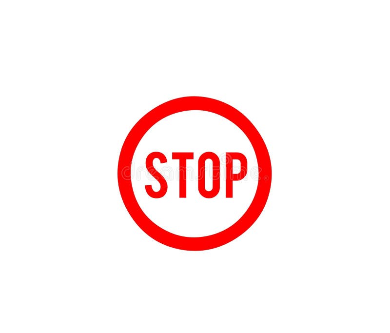 Stop icon design stock illustration. Illustration of diagram - 227541784