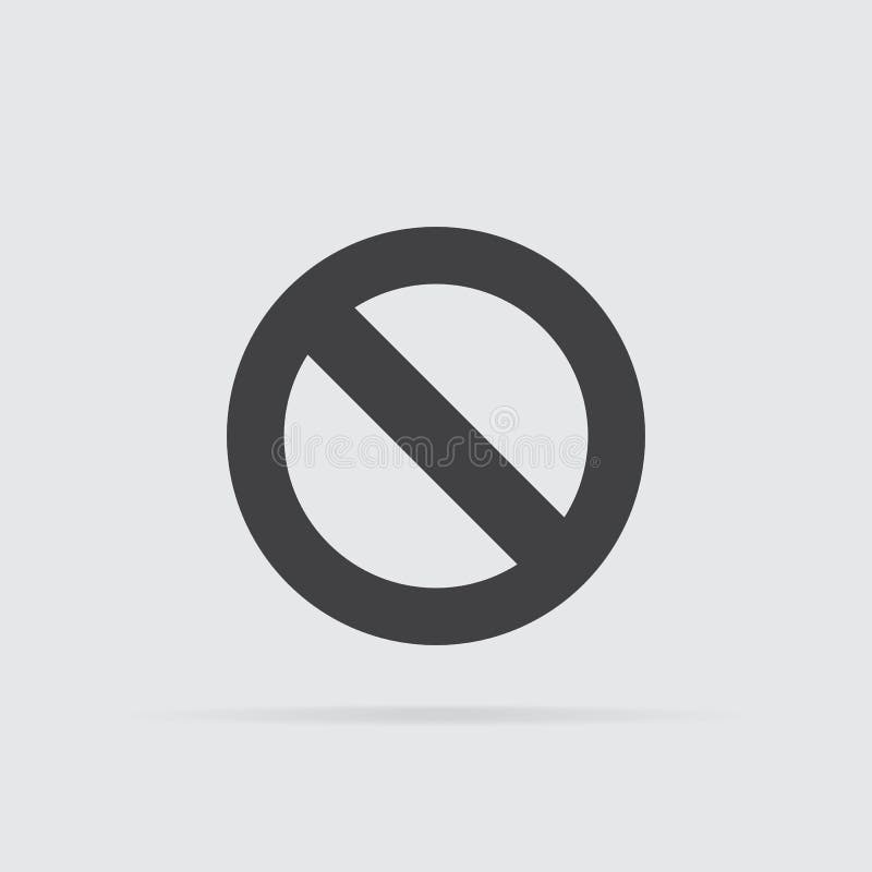 Stop Sign Icon On A Grey Background Stock Vector - Illustration of ...