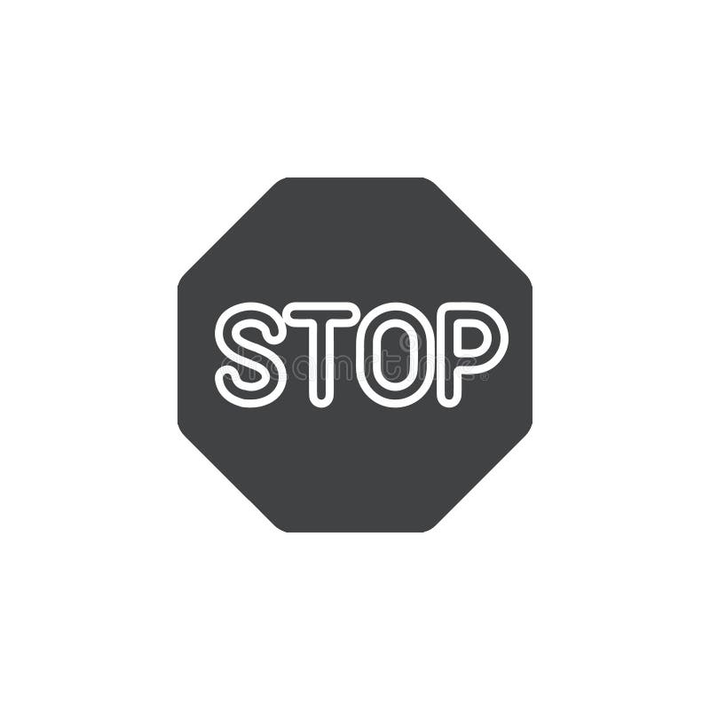 Stop Icon Group Symbol or Sign Vector Stock Illustration - Illustration ...