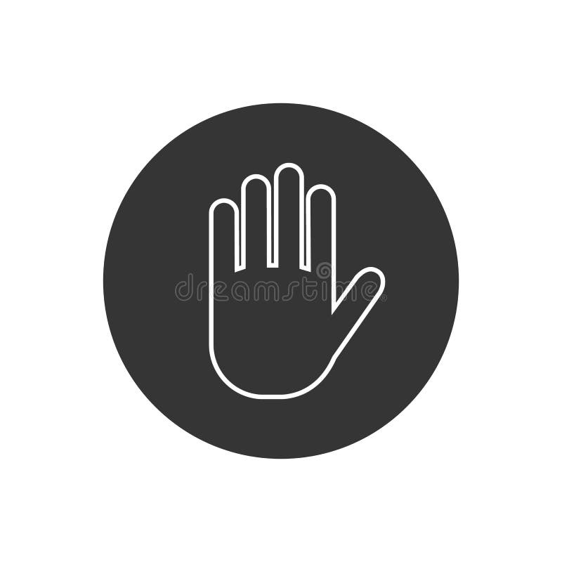 Hand Stop Gray Icon Stock Illustrations – 421 Hand Stop Gray Icon Stock ...