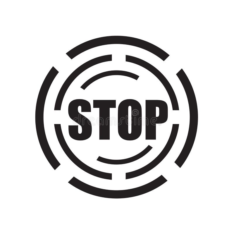 Stop Icon Vector Isolated on White Background, Stop Sign , Warning ...