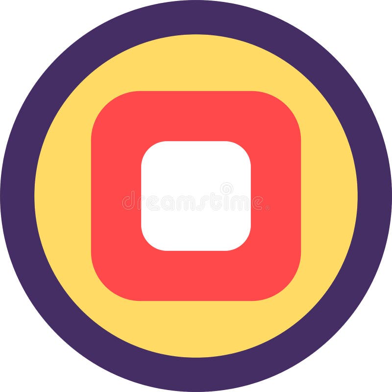 Stop player button icon stock vector. Illustration of flat - 117825175