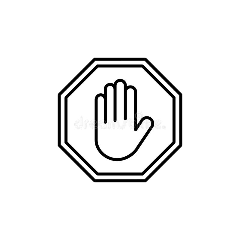 Stop Icon . Stop Road Sign. Hand Stop Icon Vector Stock Vector ...